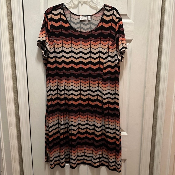 Kim Rogers | Dresses | Plus Size X Kim Rodgers Chevron Dress | Poshmark